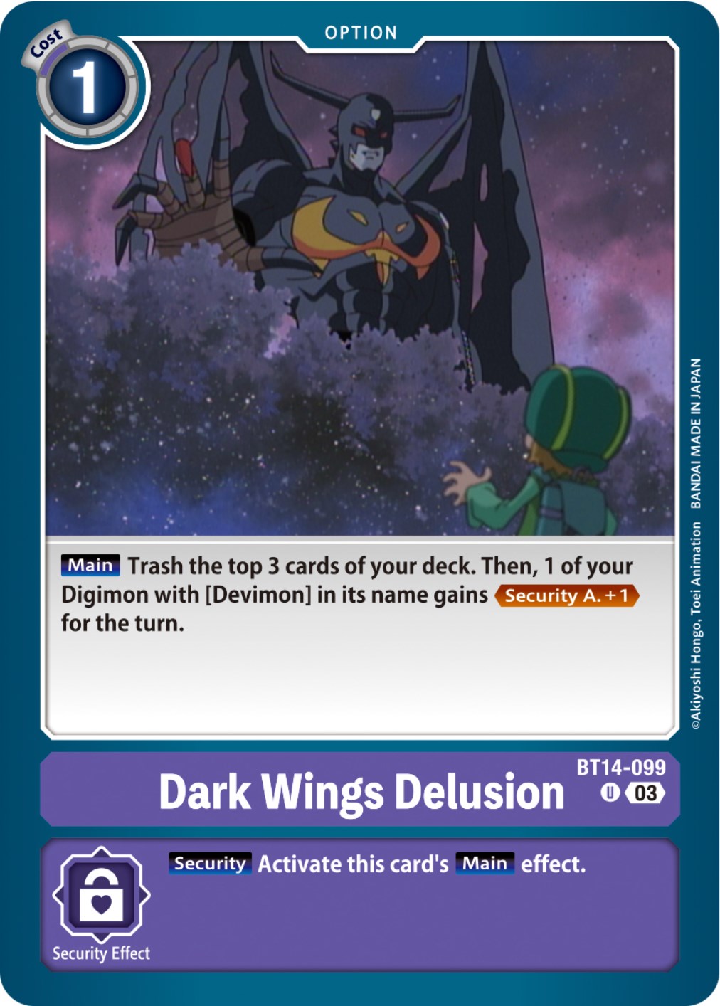 Dark Wings Delusion - Blast Ace - Digimon Card Game