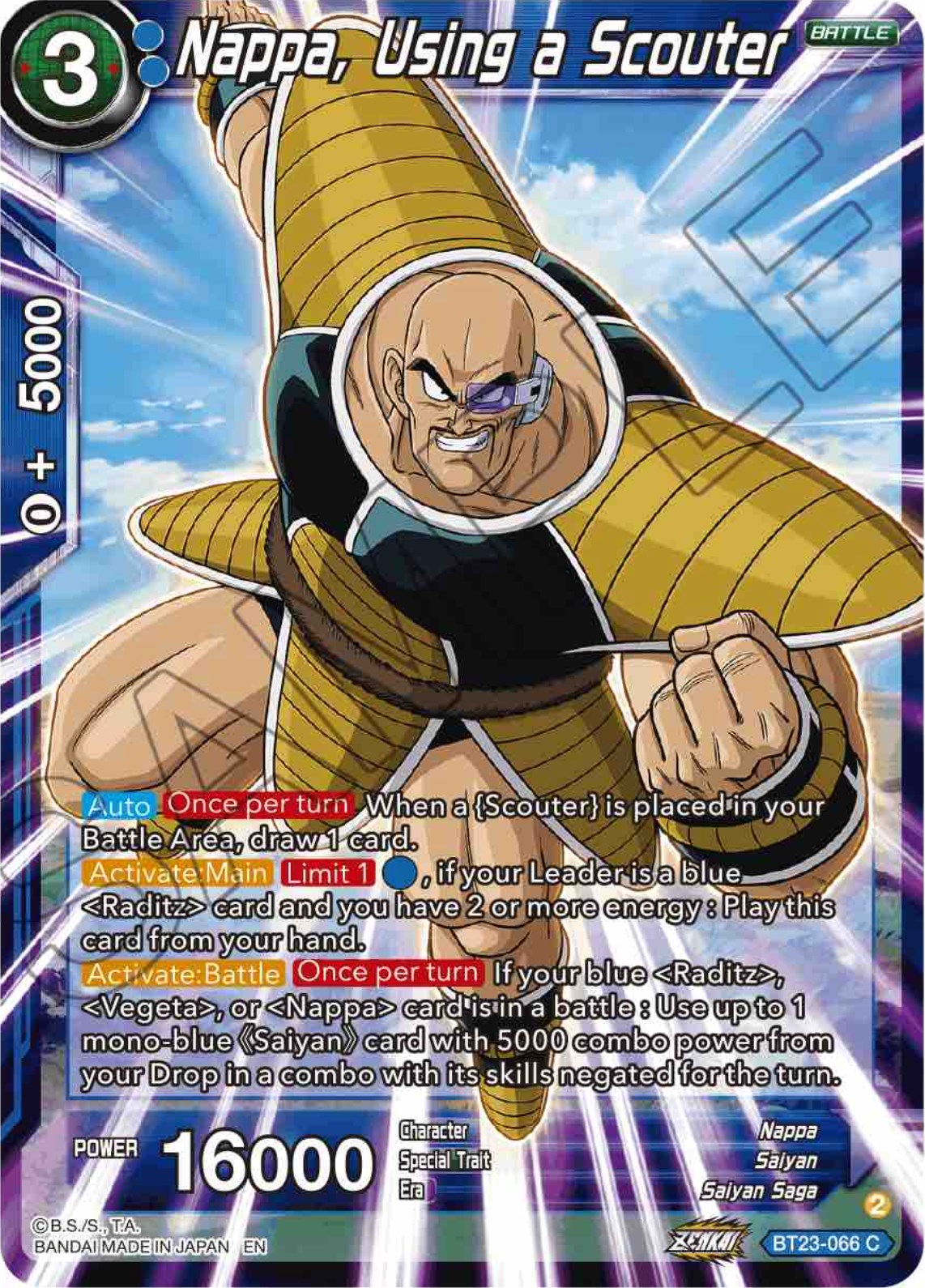 Nappa, Using a Scouter - Perfect Combination - Dragon Ball Super: Masters