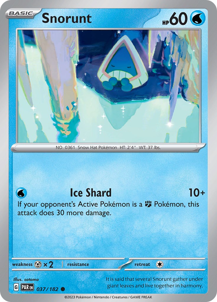 Snorunt - 037/182 - SV04: Paradox Rift - Pokemon
