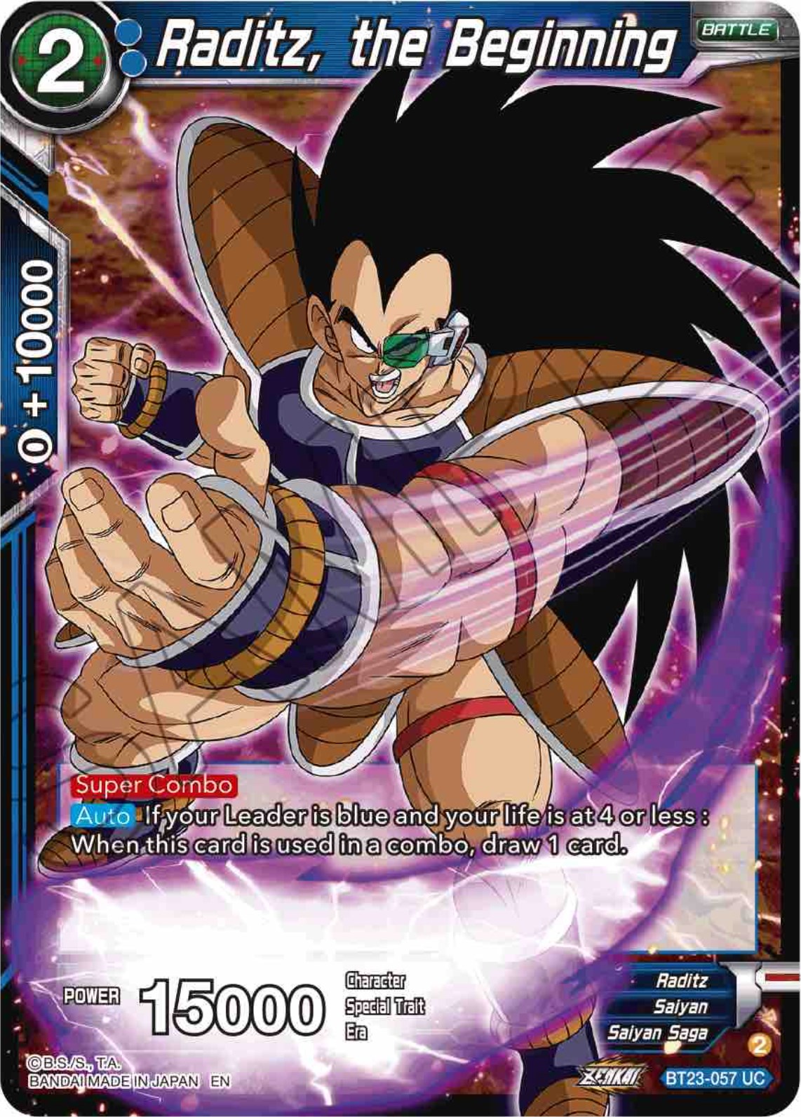 Raditz, the Beginning - Perfect Combination - Dragon Ball Super CCG