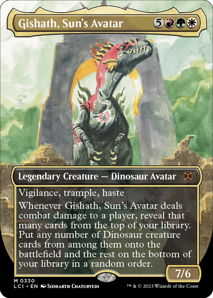 Gishath, Sun's Avatar (Borderless) - The Lost Caverns of Ixalan - Magic ...