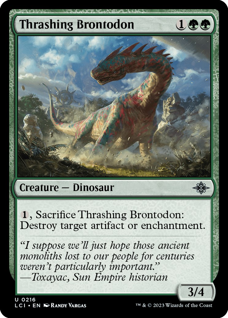 Thrashing Brontodon - The Lost Caverns of Ixalan - Magic: The Gathering