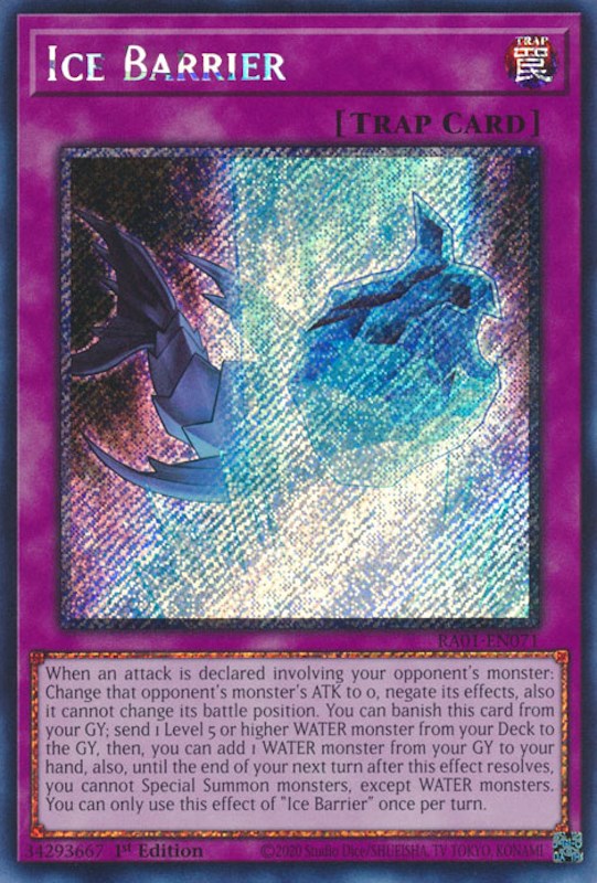 Ice Barrier (Platinum Secret Rare) - 25th Anniversary Rarity Collection ...