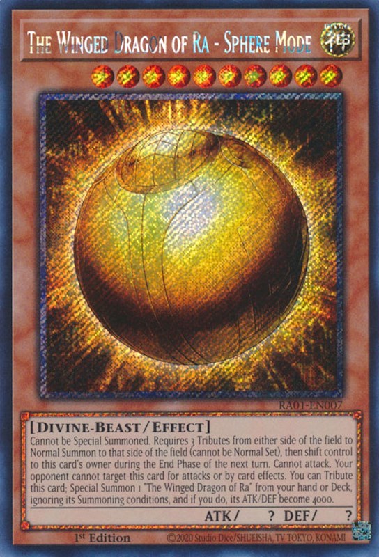 The Winged Dragon of Ra - Sphere Mode (Platinum Secret Rare) - 25th Anniversary Rarity ...