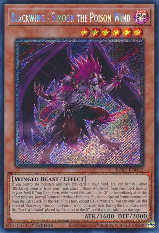 Blackwing - Simoon the Poison Wind (Platinum Secret Rare) - 25th ...