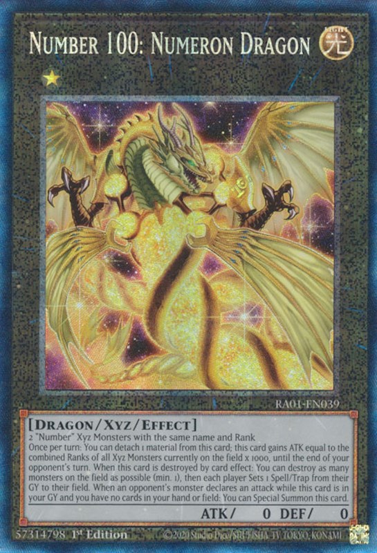 Number 100: Numeron Dragon (PCR) - 25th Anniversary Rarity Collection - YuGiOh
