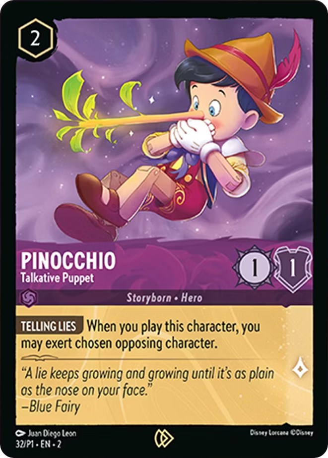 Pinocchio - Talkative Puppet - Disney Lorcana Promo Cards - Disney Lorcana