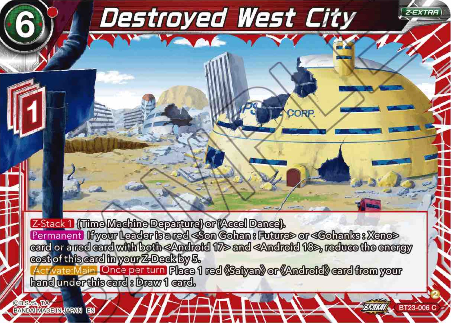 Destroyed West City - Perfect Combination - Dragon Ball Super: Masters