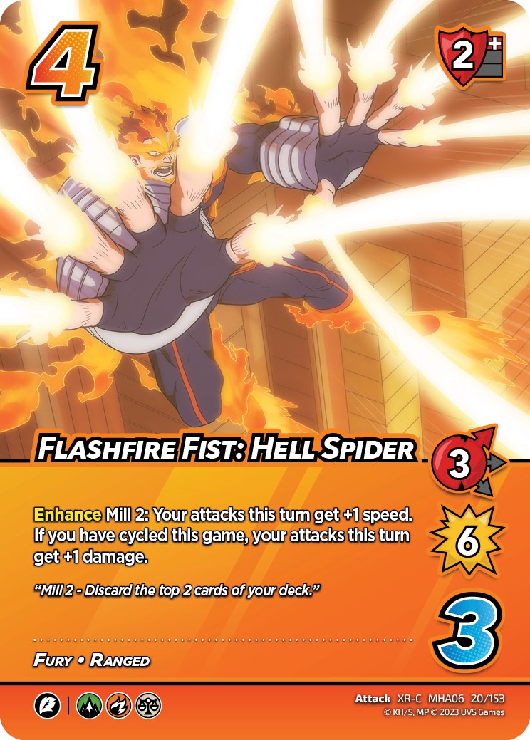 Flashfire Fist: Hell Spider (XR) - UniVersus: My Hero Academia: Jet Burn - UniVersus