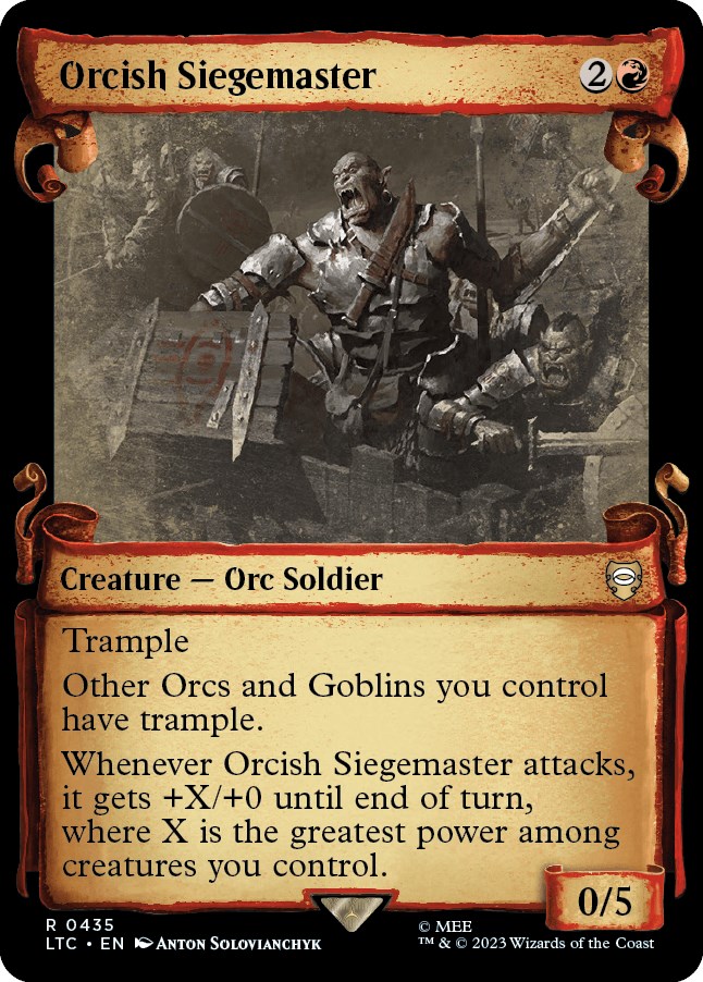 Orcish Siegemaster (Showcase Scrolls) - Commander: The Lord of the ...