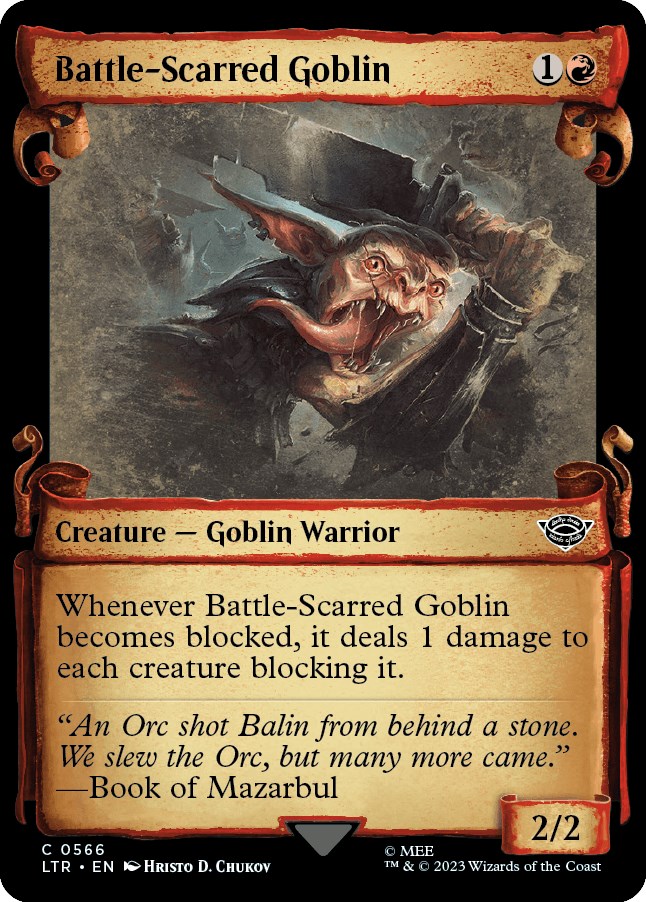 Battle-Scarred Goblin (Showcase Scrolls) - Universes Beyond: The Lord ...