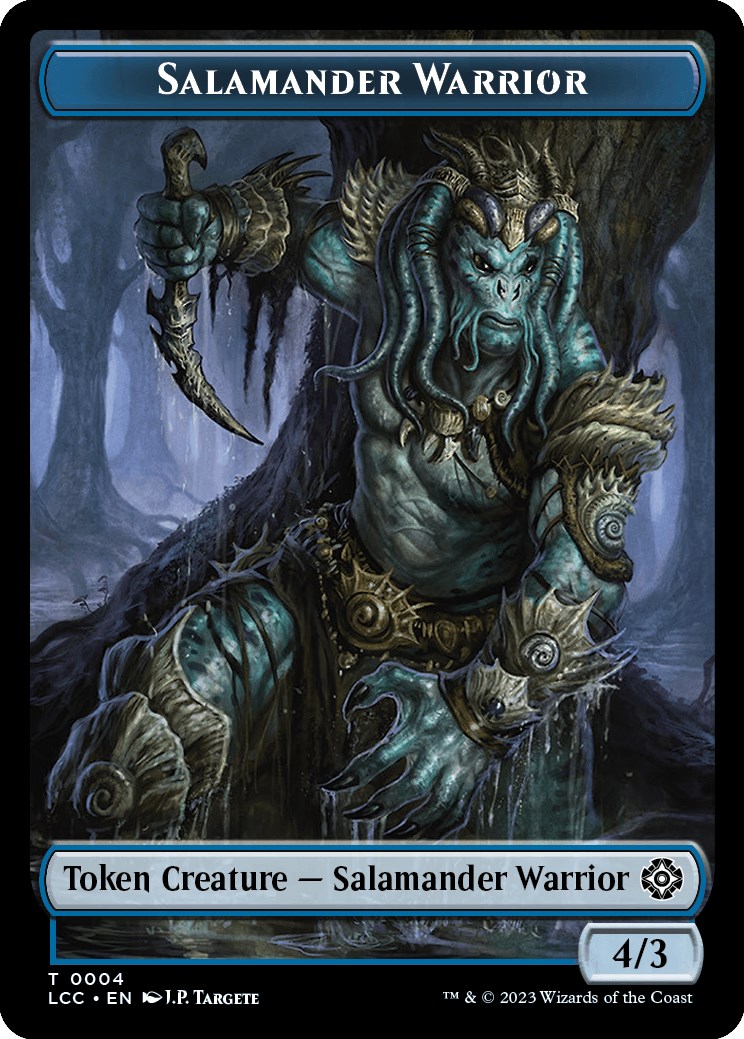 Salamander Warrior // Treasure Double-Sided Token - Commander: The Lost ...