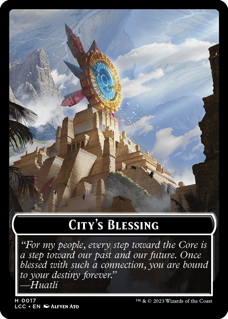 City's Blessing // Dinosaur Double-Sided Token - Commander: The Lost ...