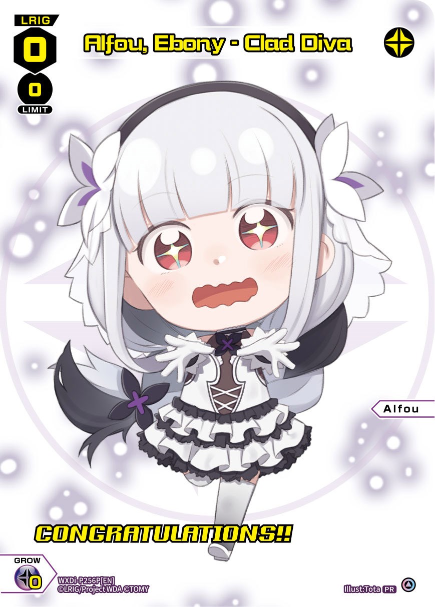 Alfou, Ebony - Clad Diva (November 2023) (Winner) - Promo Cards - WIXOSS