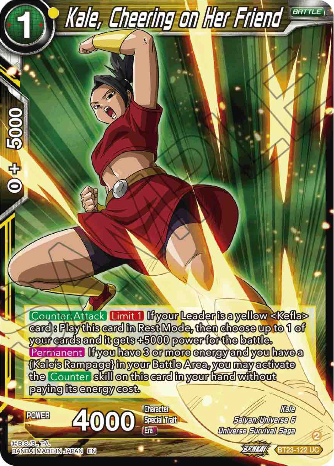 Kale, Cheering on Her Friend - Perfect Combination - Dragon Ball Super ...