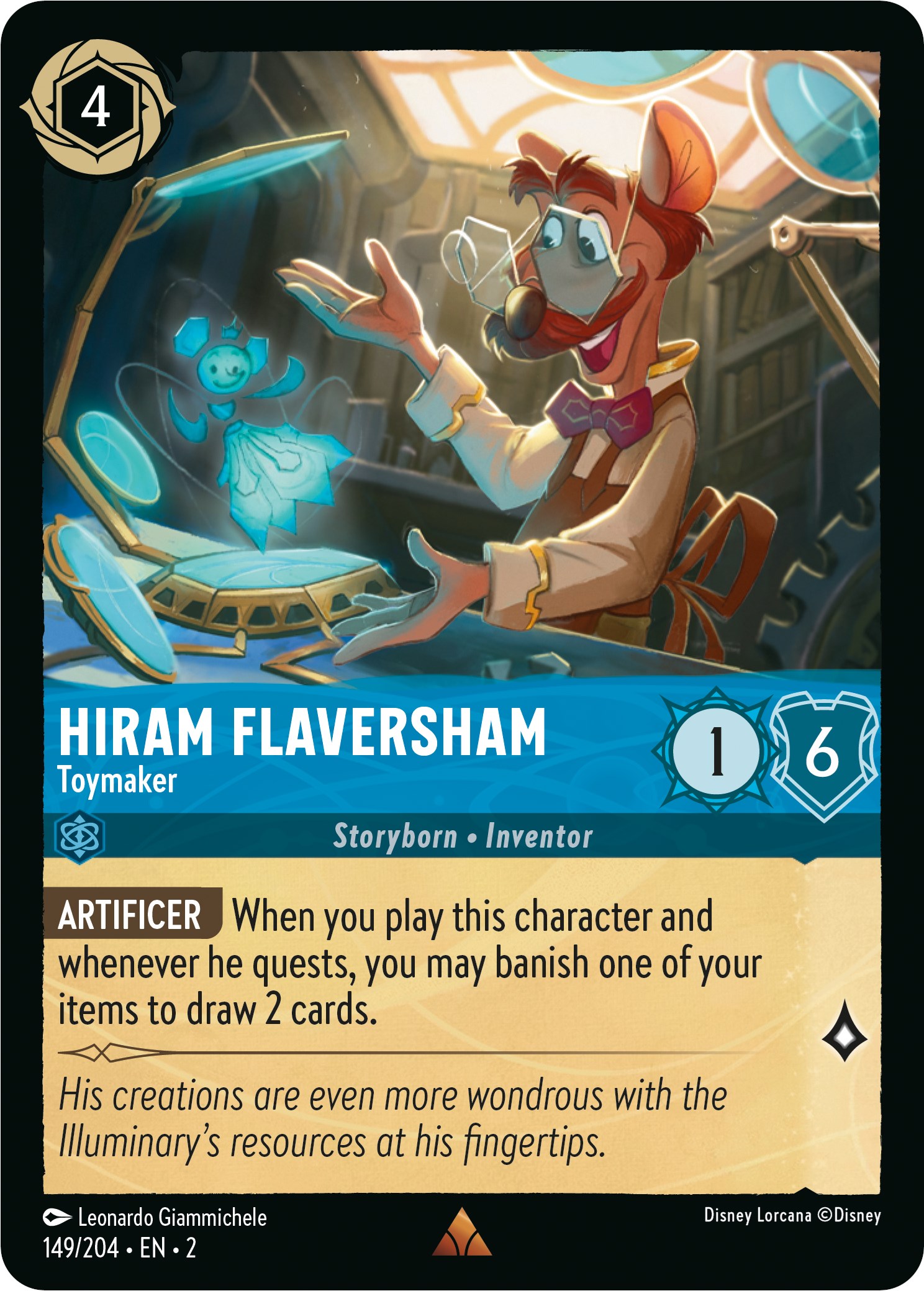 Hiram Flaversham - Toymaker - Rise of the Floodborn - Disney Lorcana