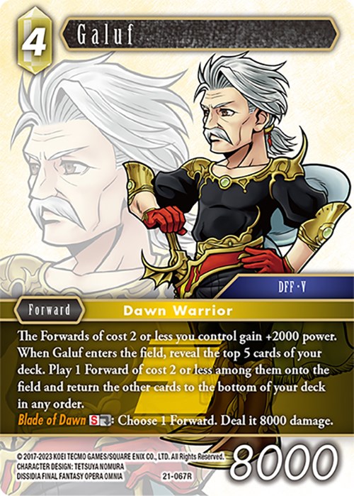 Galuf - Beyond Destiny - Final Fantasy TCG