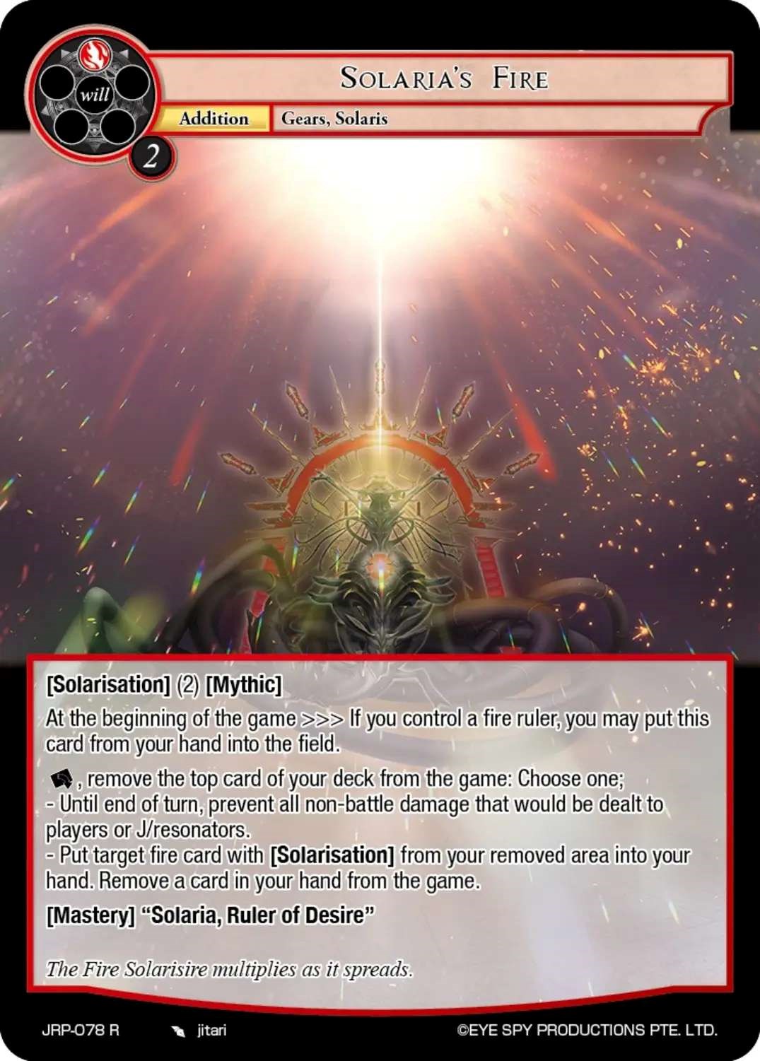 Solaria's Fire - Judgment of the Rogue Planet - Force of Will