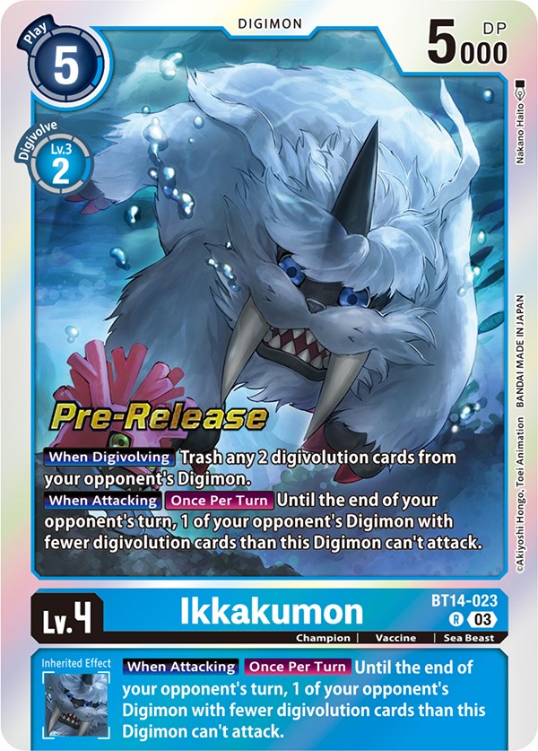 Ikkakumon - Blast Ace Pre-Release Cards - Digimon Card Game