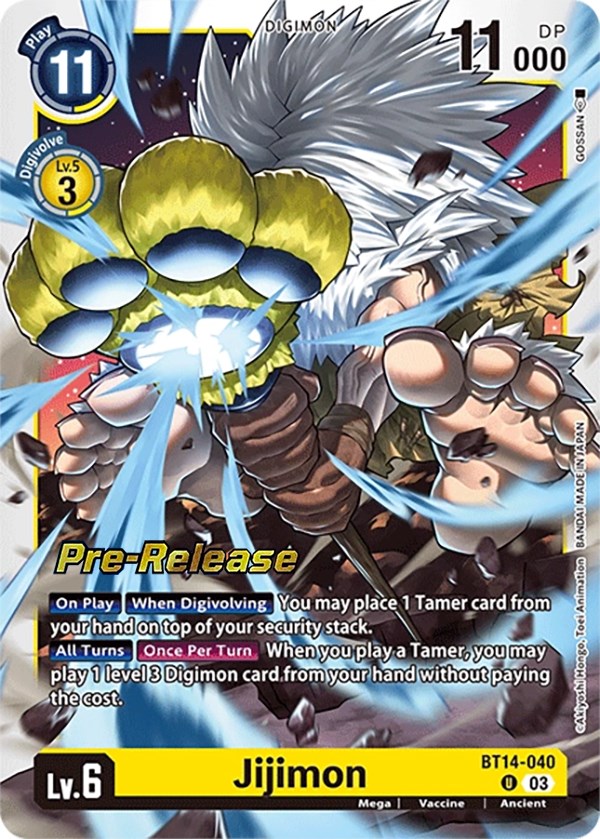 Jijimon - Blast Ace Pre-Release Cards - Digimon Card Game