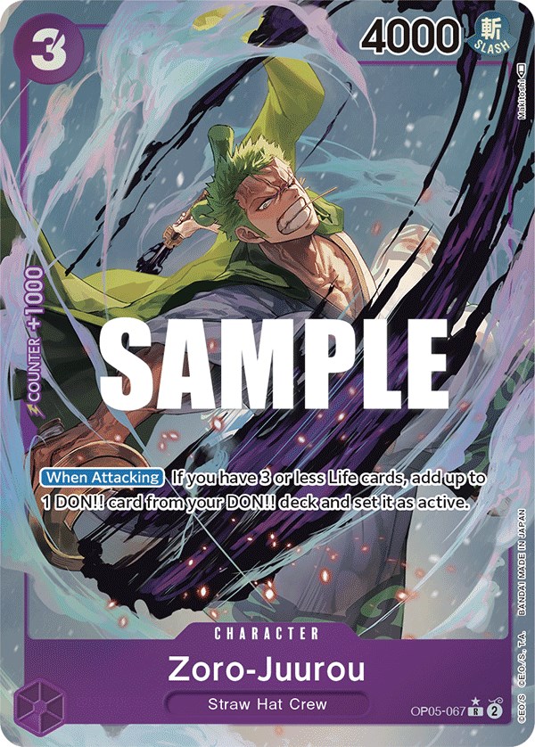 Zoro-Juurou (Alternate Art) - Awakening of the New Era - One Piece Card ...