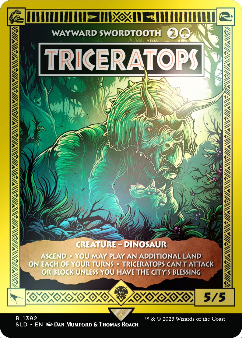 Triceratops - Wayward Swordtooth (Rainbow Foil) - Secret Lair Drop ...