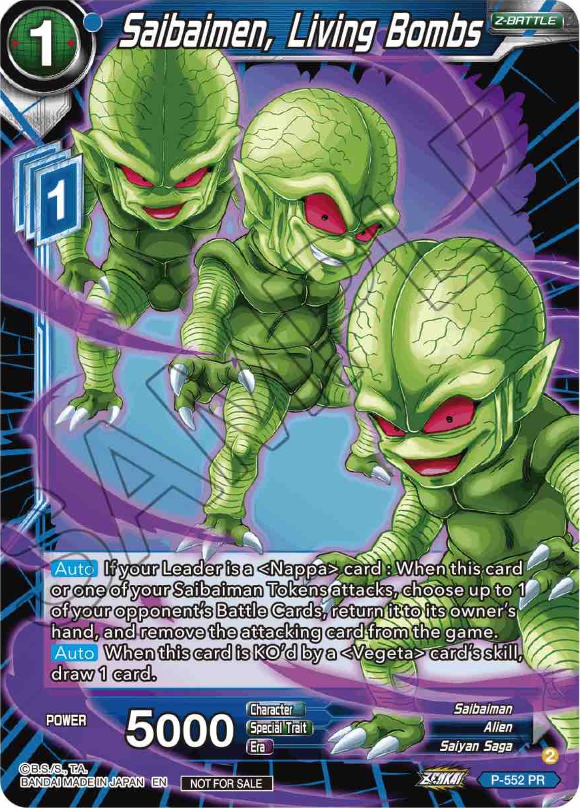 Saibaimen, Living Bombs - Promotion Cards - Dragon Ball Super CCG