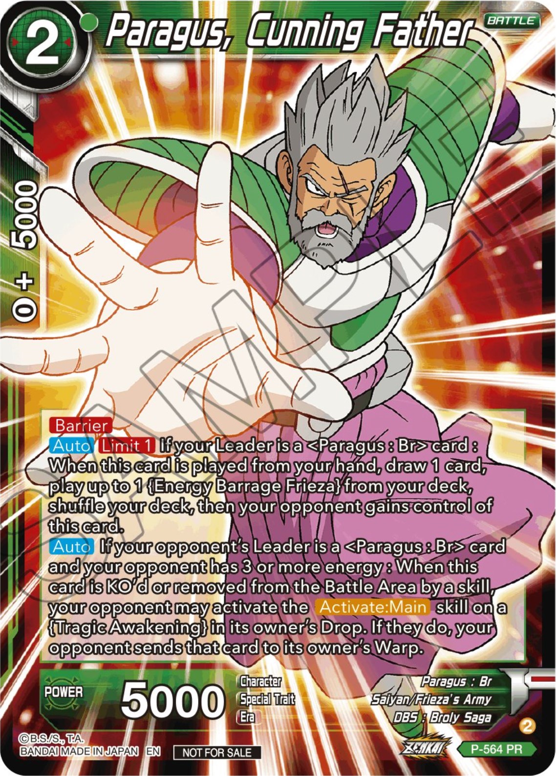 Paragus, Cunning Father (Zenkai Series Tournament Pack Vol.6 ...