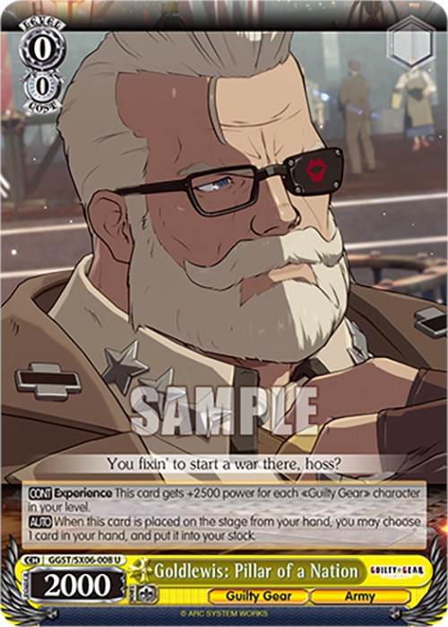 Goldlewis: Pillar of a Nation - Guilty Gear -Strive- - Weiss Schwarz