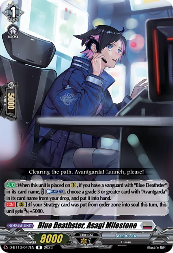 Blue Deathster, Asagi Milestone - Flight of Chakrabarthi - Cardfight ...