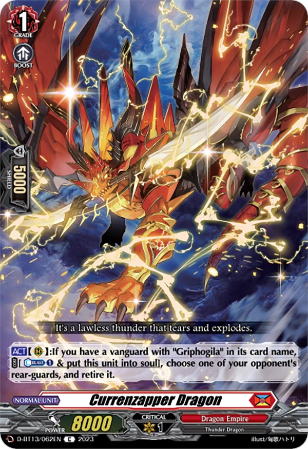 Currenzapper Dragon - D-BT13: Flight of Chakrabarthi - Cardfight Vanguard