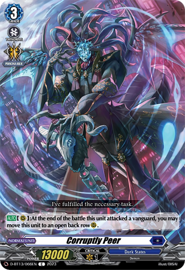 Corruptly Peer - D-BT13: Flight of Chakrabarthi - Cardfight Vanguard