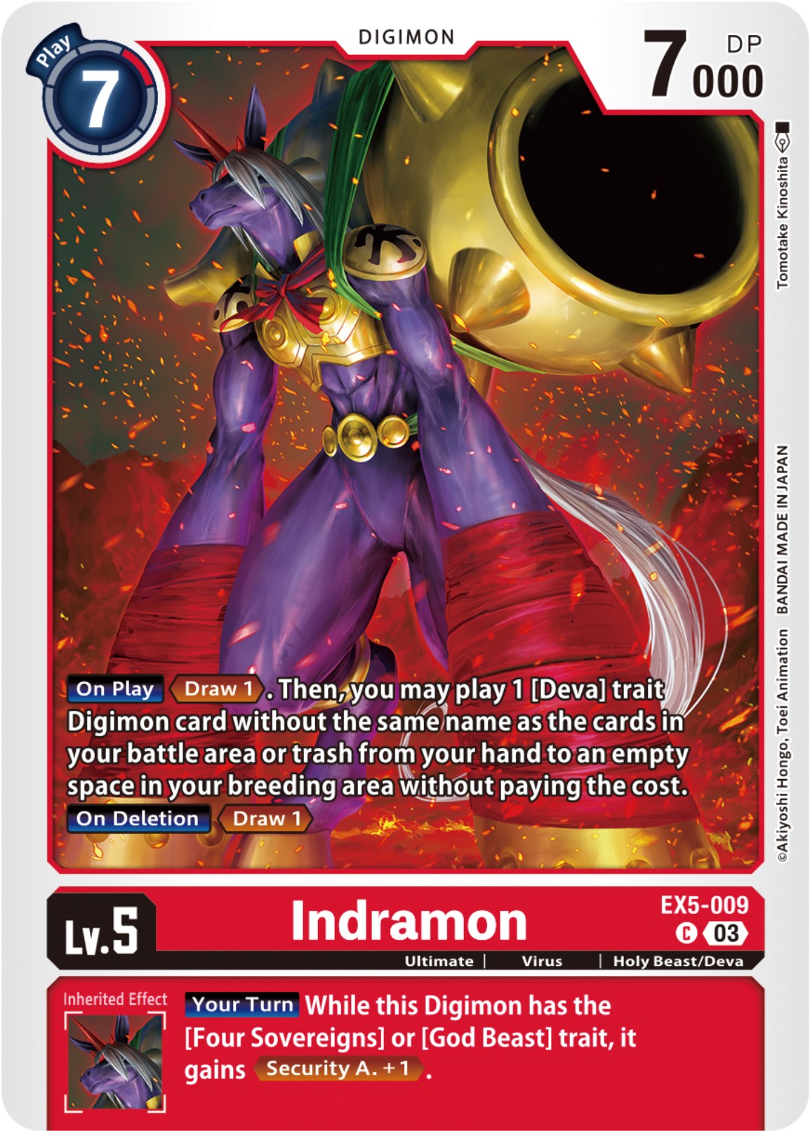 Indramon - Animal Colosseum - Digimon Card Game