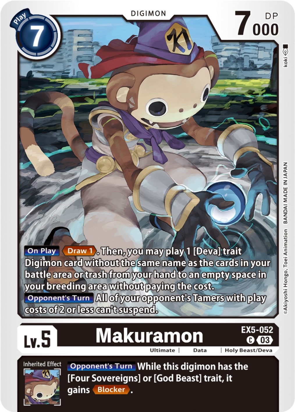 Makuramon - Animal Colosseum - Digimon Card Game