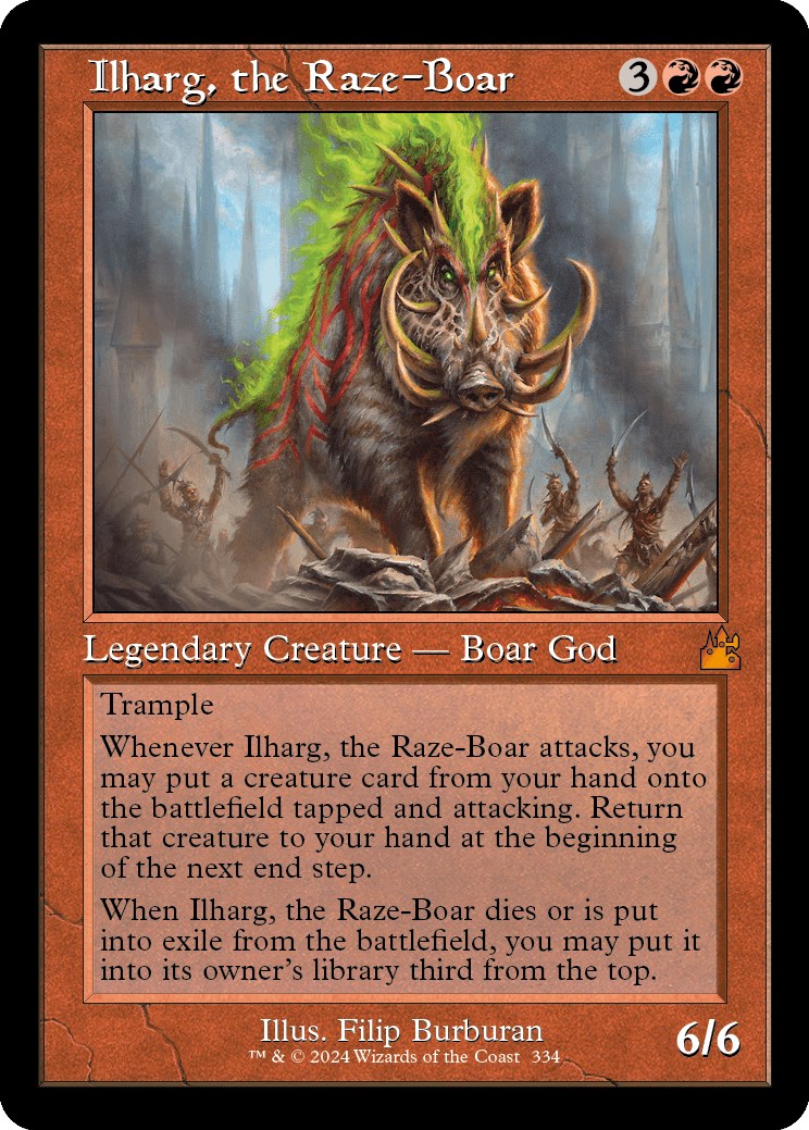 Ilharg, the Raze-Boar (Retro Frame) - Ravnica Remastered - Magic: The ...