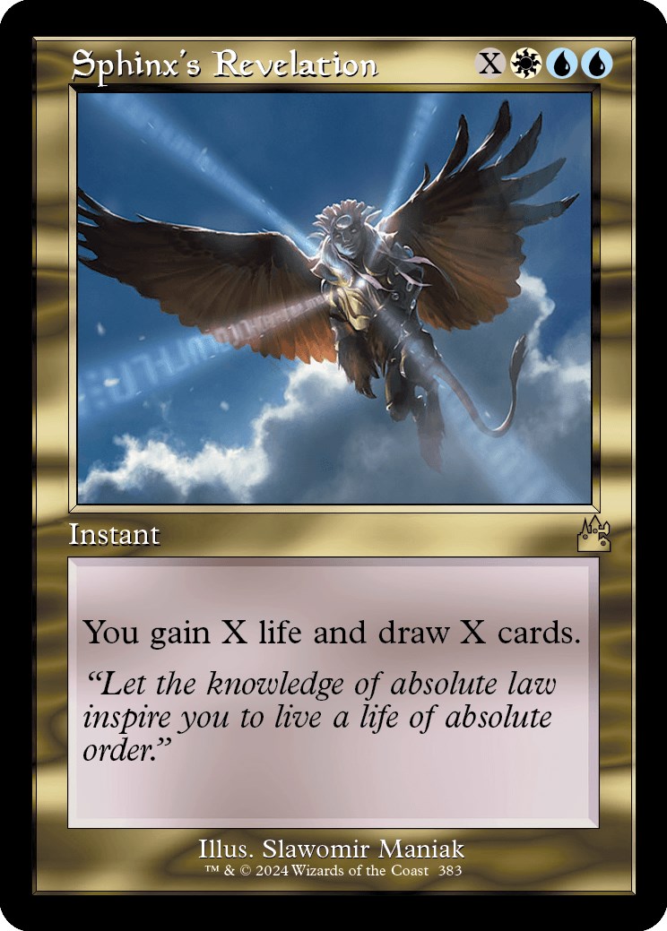 Sphinx's Revelation (Retro Frame) - Ravnica Remastered - Magic: The ...