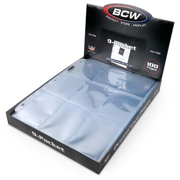 BCW 9-Pocket Protective Pages (100ct.) - BCW Storage Album Pages ...
