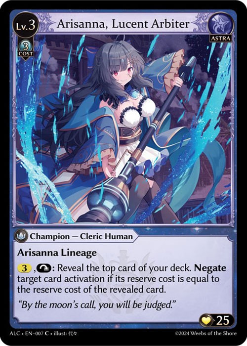 Arisanna, Lucent Arbiter - Alchemical Revolution - Grand Archive TCG