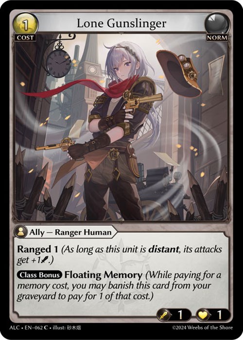 Lone Gunslinger - Alchemical Revolution - Grand Archive TCG