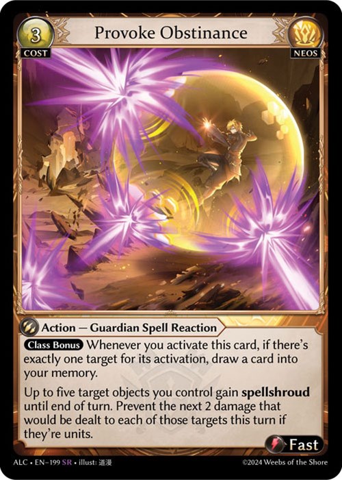 Provoke Obstinance - Alchemical Revolution - Grand Archive TCG