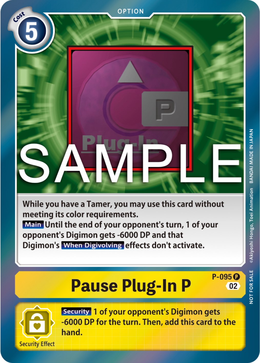 Pause Plug-In P - P-095 (3rd Anniversary Update Pack) - Digimon Promotion Cards - Digimon Card Game