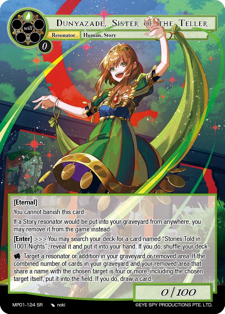 Dunyazade, Sister of the Teller - Masterpiece "Pilgrim-Memories" - Force of Will