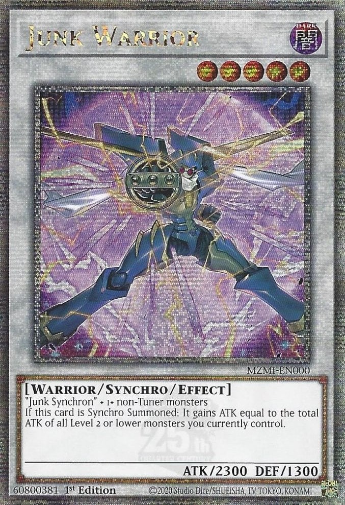 Junk Warrior (Quarter Century Secret Rare) - Maze of Millennia - YuGiOh