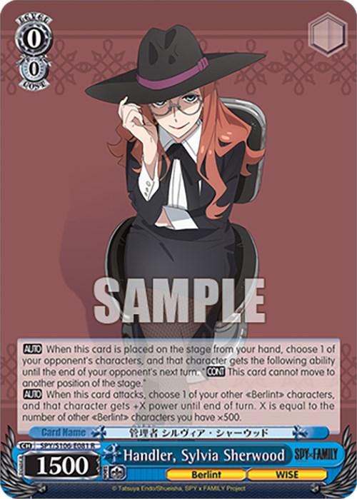 Handler, Sylvia Sherwood - SPY x FAMILY - Weiss Schwarz