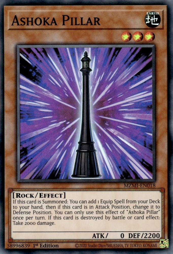 Ashoka Pillar - Maze of Millennia - YuGiOh