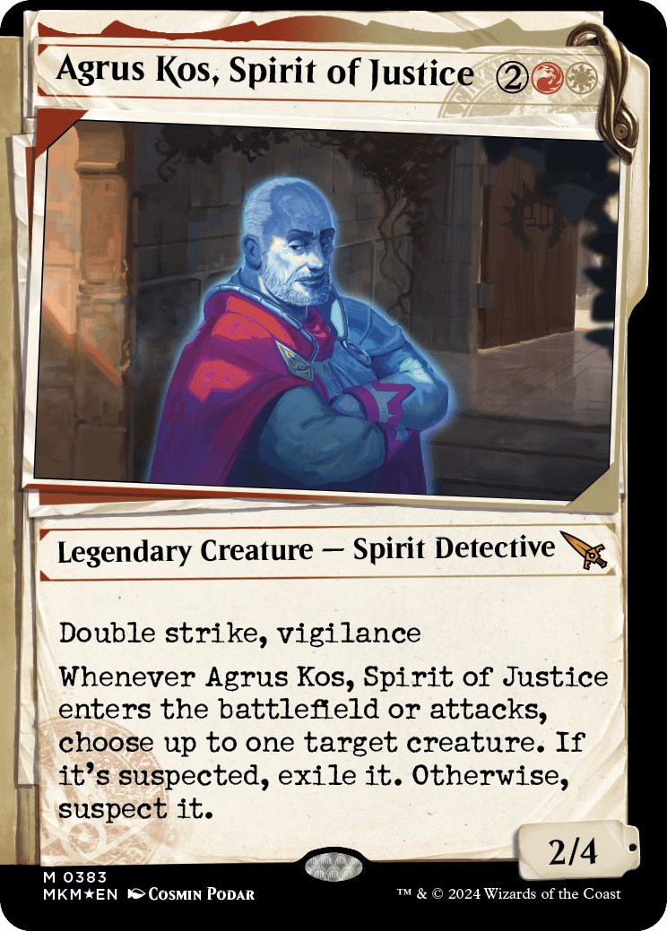 Agrus Kos, Spirit of Justice (Showcase) (Invisible Ink) - Murders at ...