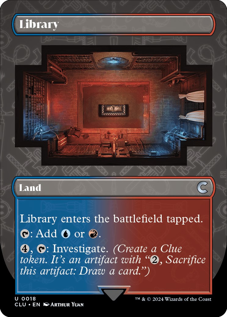 Library (Borderless) - Ravnica: Clue Edition - Magic: The Gathering
