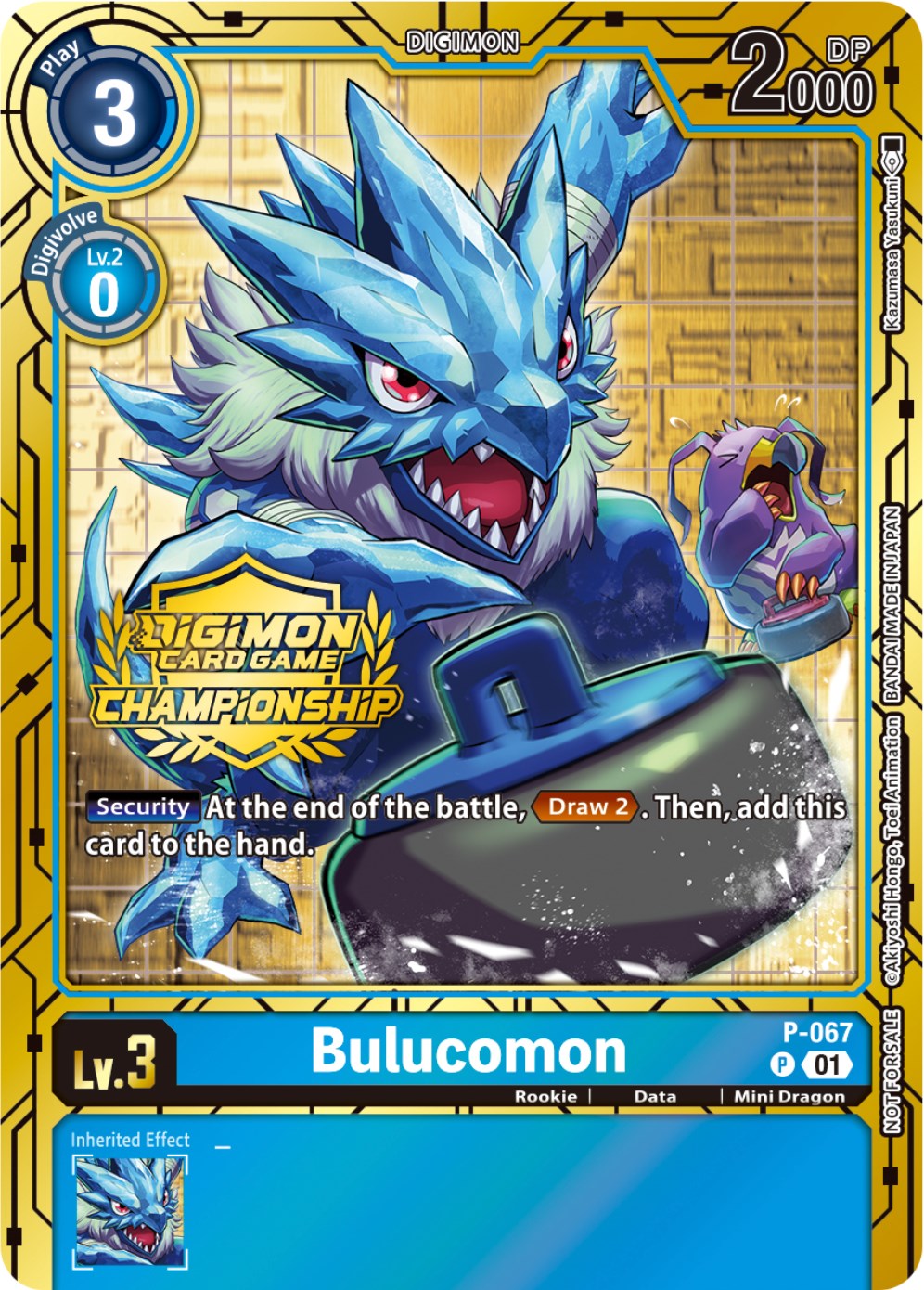 Bulucomon - P-067 (Championship 2023 Gold Card Set) - Digimon Promotion ...
