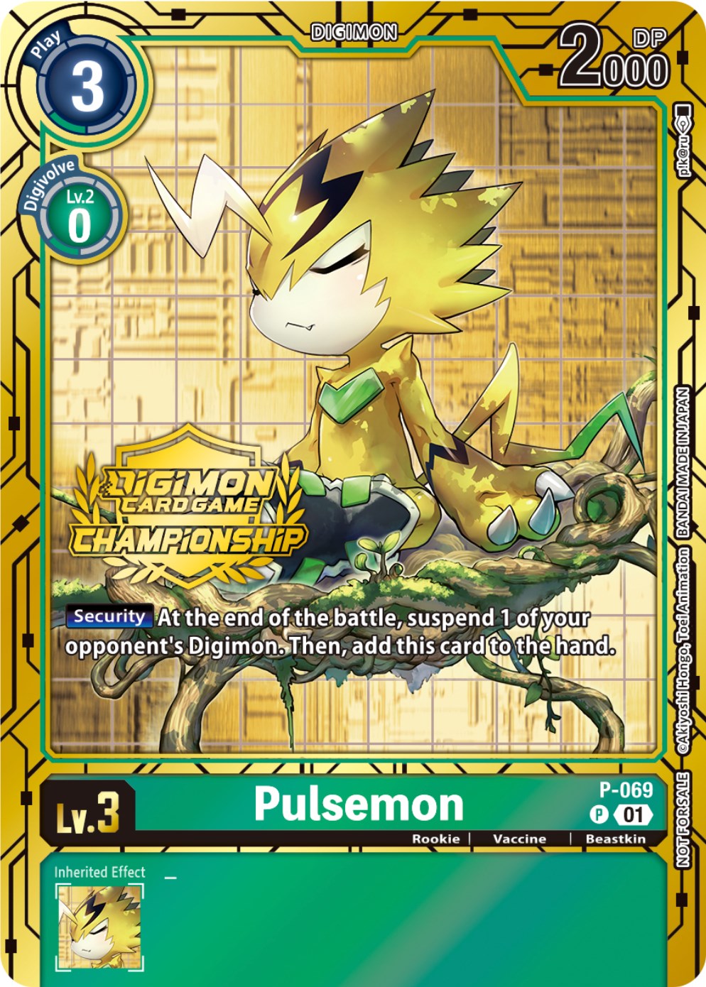 Pulsemon - P-069 (Championship 2023 Gold Card Set) - Digimon Promotion ...