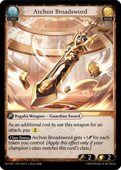 Archon Broadsword - Alchemical Revolution Starter Decks - Grand Archive TCG